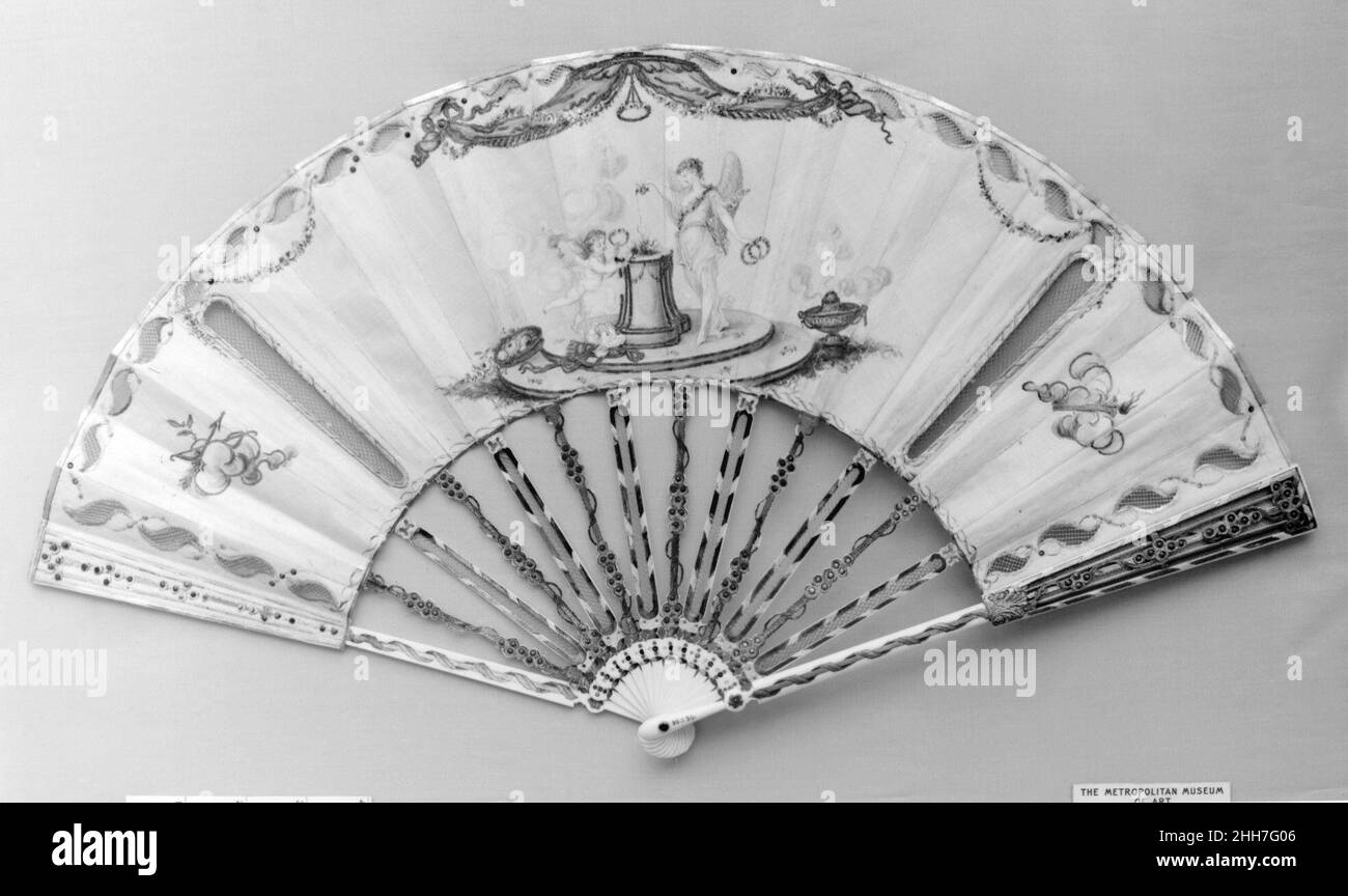 Fan late 18th century possibly German. Fan 209955 Stock Photo - Alamy