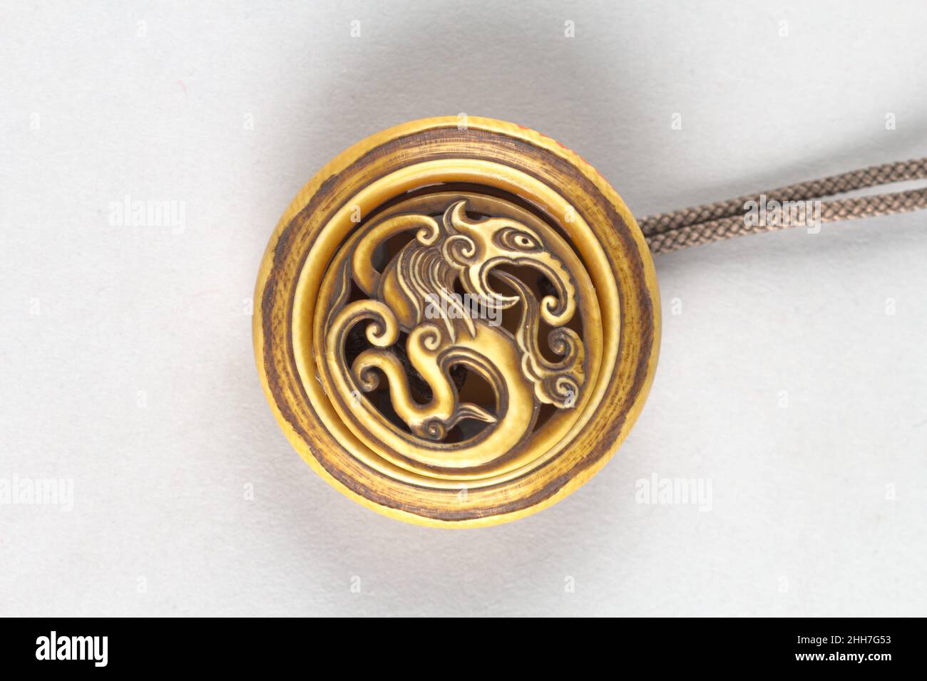 Netsuke with Kagamabuta-stylized Baku 19th century Japan. Netsuke with ...