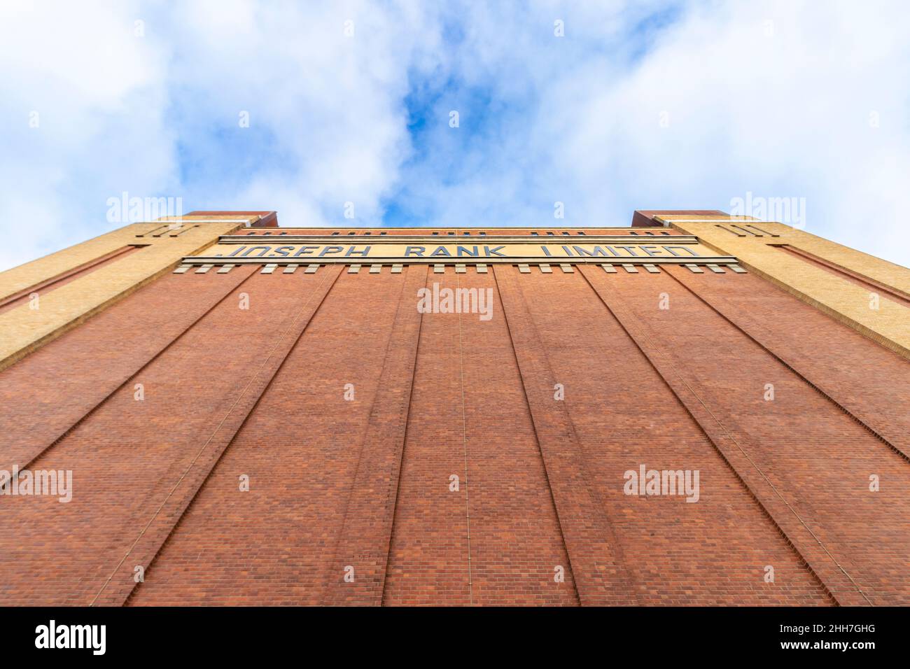 looking up at Baltic flower mills sign Joseph rank ltd made from ...