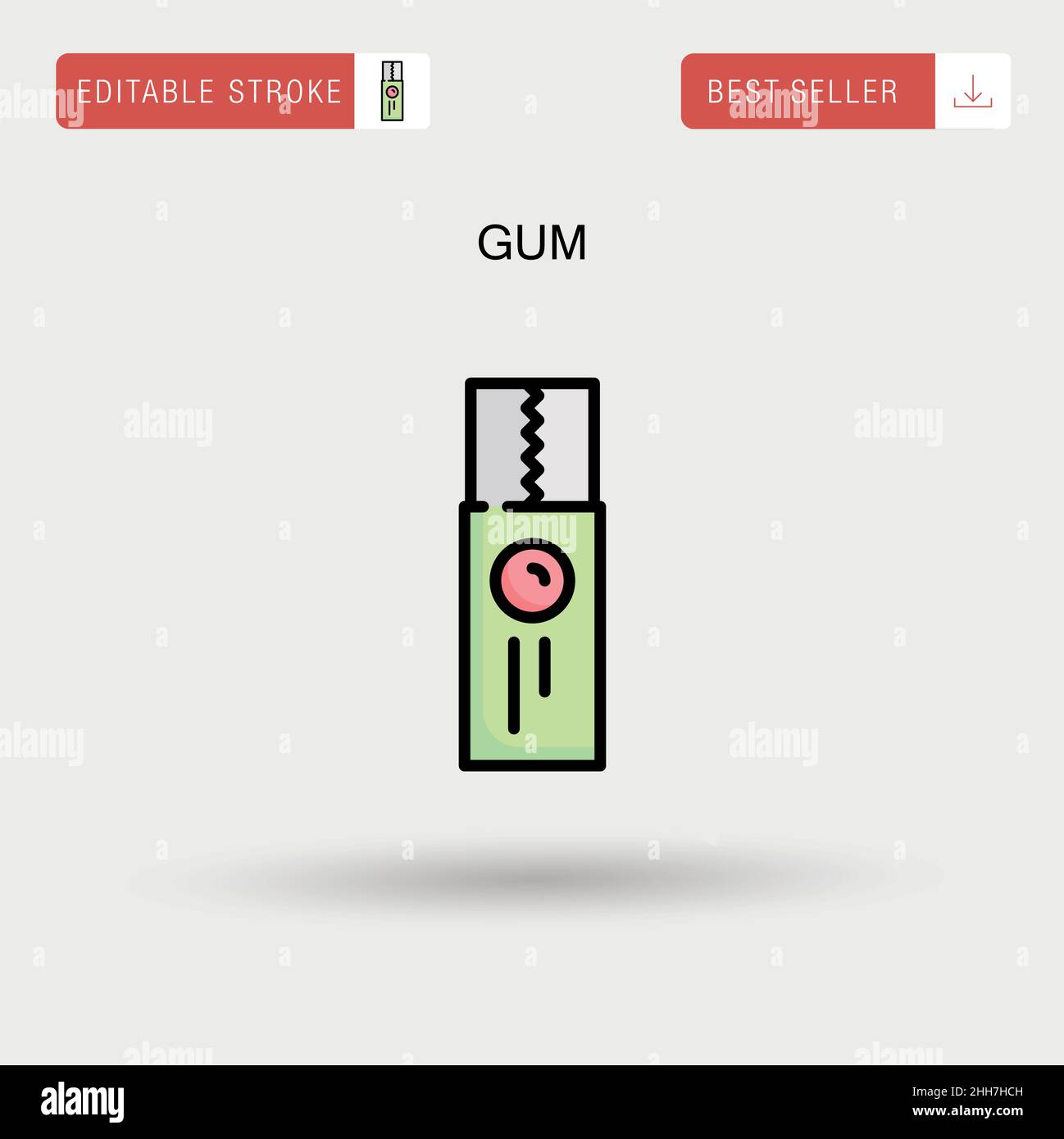 Gum Simple vector icon Stock Vector Image & Art - Alamy
