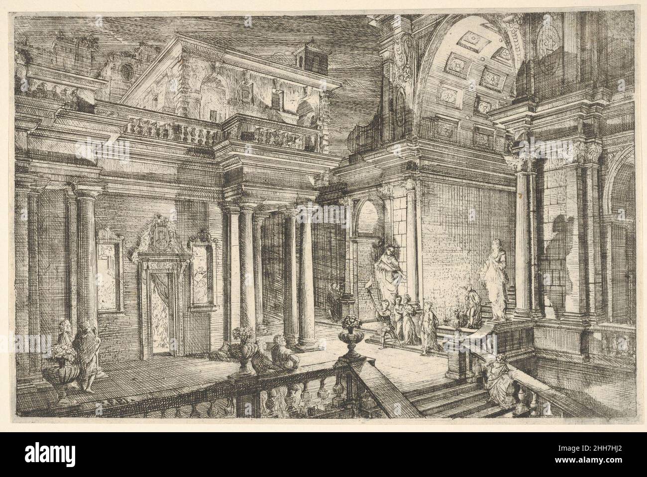 Interior of a Classical Building Showing People Engaged in Conversation ...