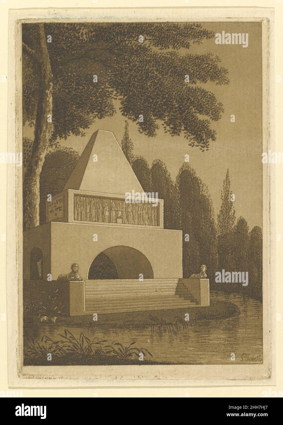 Temple Monument in a Park on a Lake Peter Speeth German. Temple ...