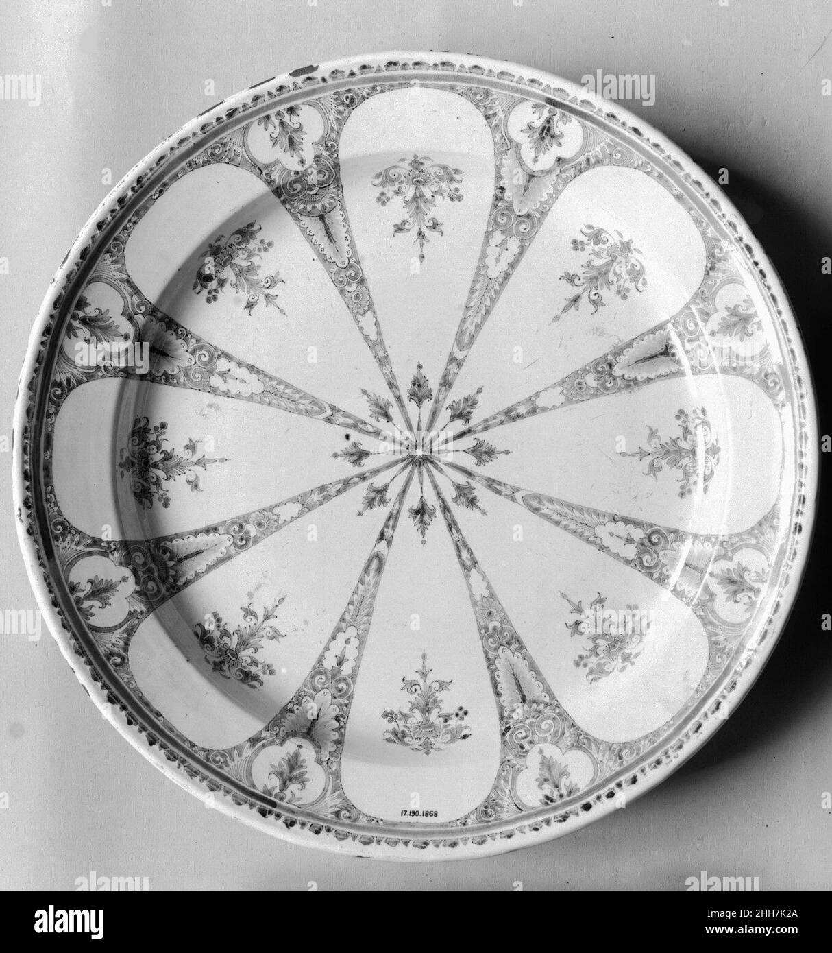 Plateau ca. 1710–20 French, Rouen Faience, or tin-glazed and enameled ...