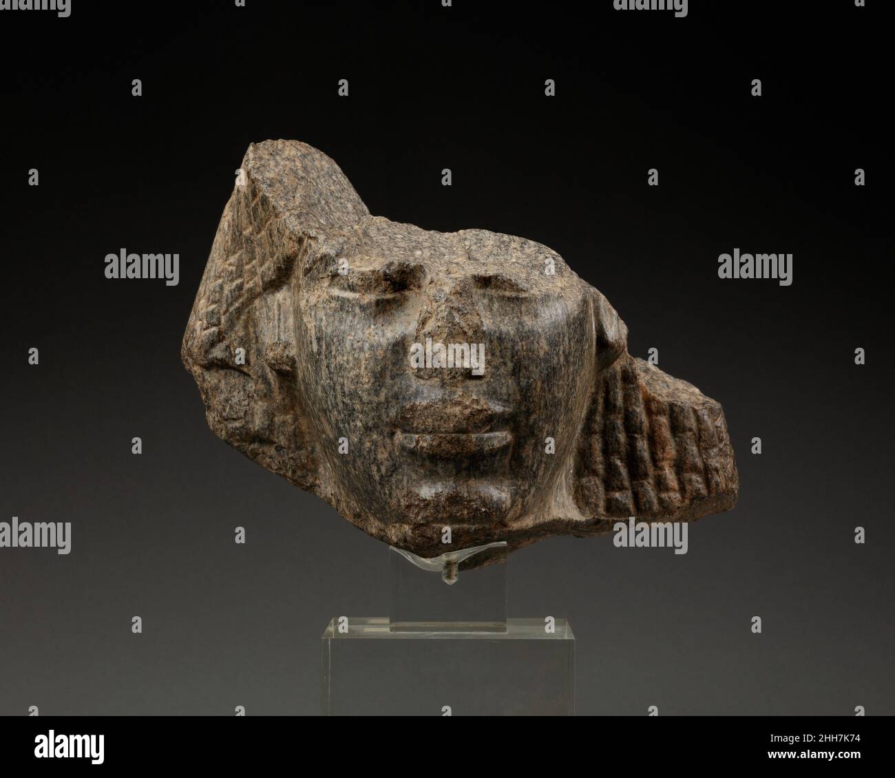 Fragmentary Head of a Man, Belonging to a Block Statue ca. 1550–1070 B ...