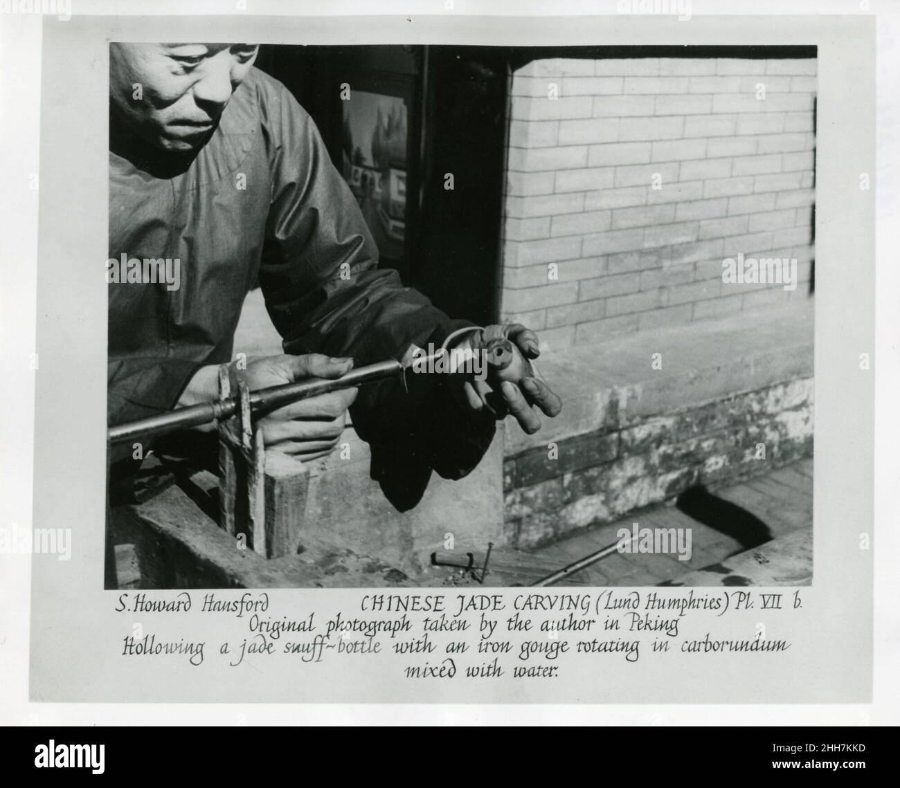 Photograph of Jade Carvers at Work 20th century China. Photograph of ...