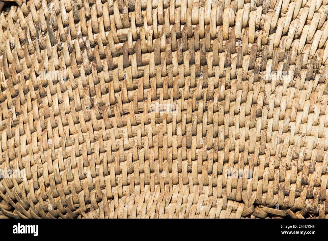 Abstract background pattern with woven dried palm leaves. Used mat ...