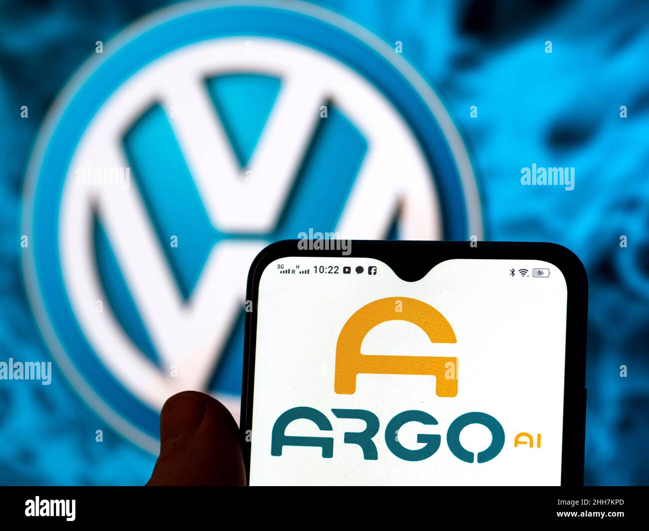 Ukraine. 23rd Jan, 2022. In this photo illustration, the Argo AI LLC ...