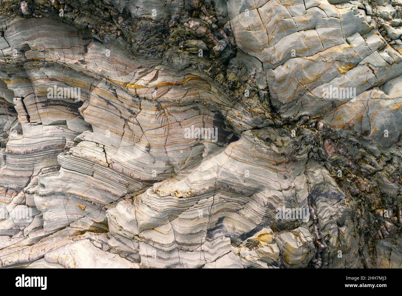 Mineral formations draw beautiful patterns in the quartz sandstone of ...