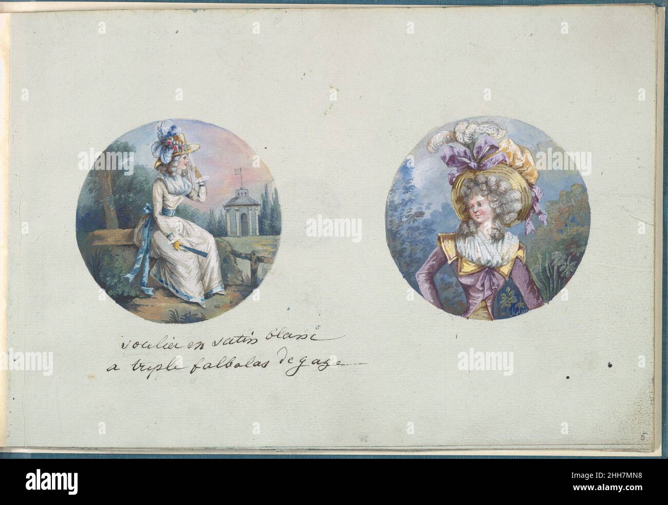 Two Costume Designs or Portrait Types ca. 1785–90 Anonymous, French ...