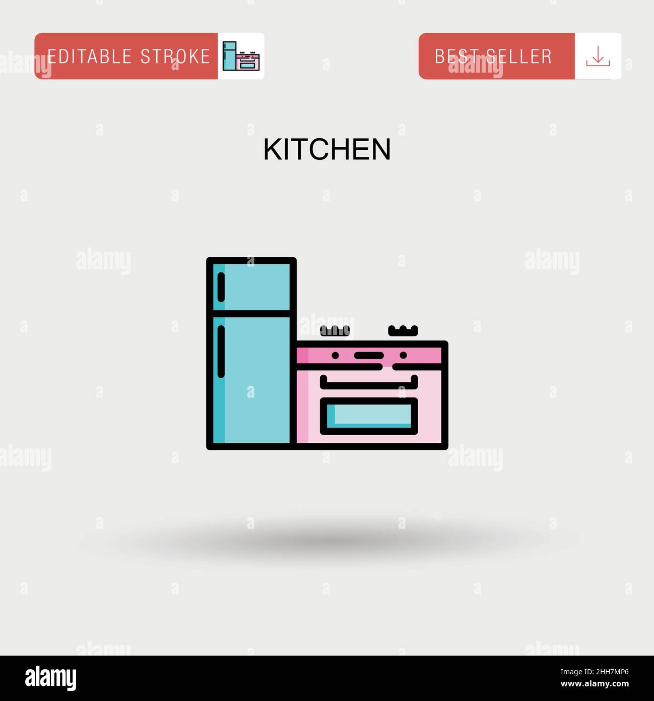 Bright modern kitchen white Stock Vector Images - Alamy