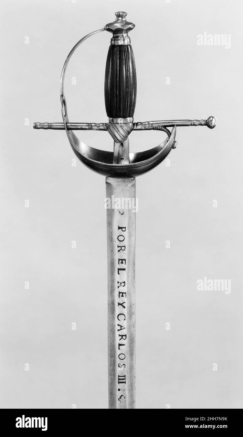 Rapier dated 1773 Spanish The rapier was the principal civilian sidearm ...