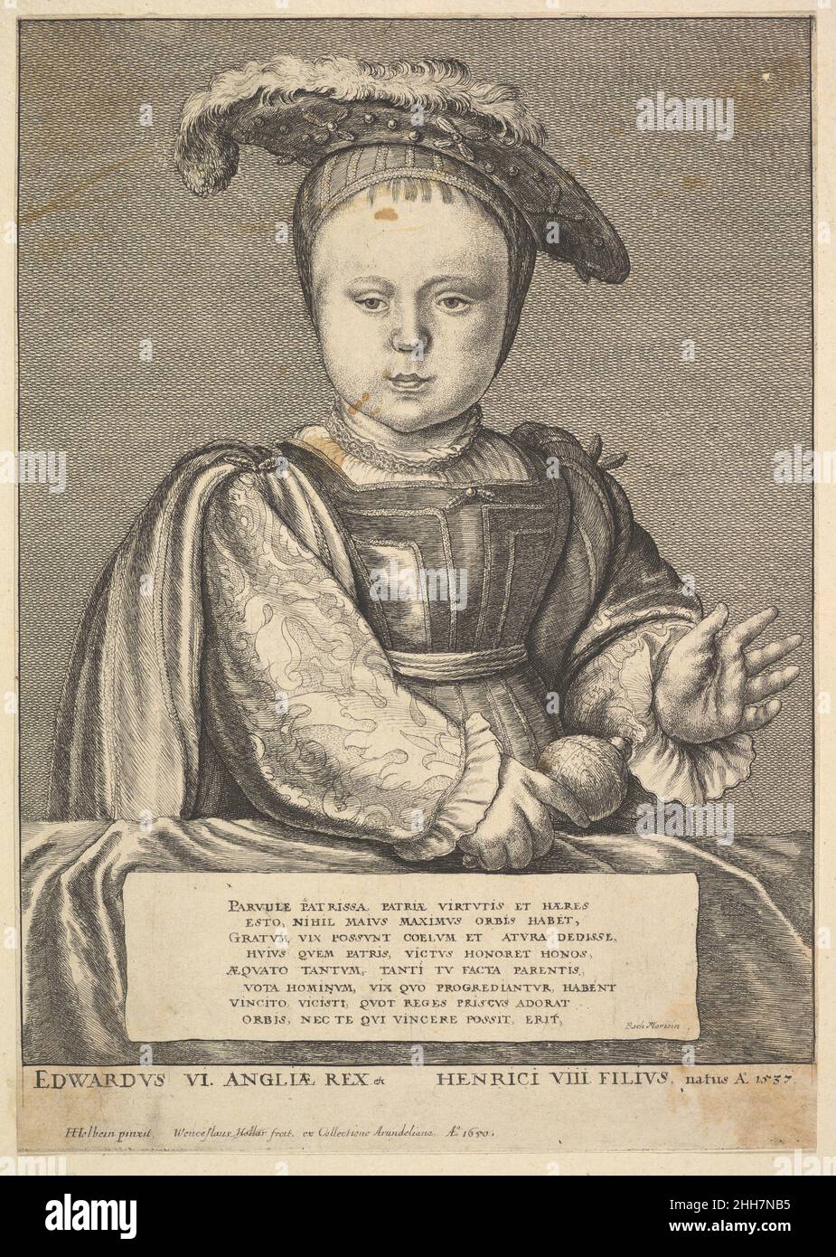 Edward VI 1650 Wenceslaus Hollar Bohemian Portrait of Edward VI; half ...