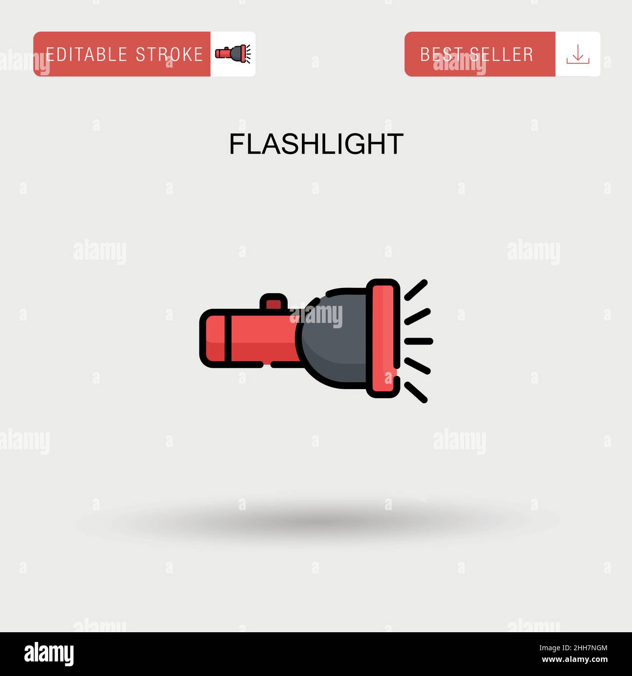 Flashlight Simple vector icon Stock Vector Image & Art - Alamy