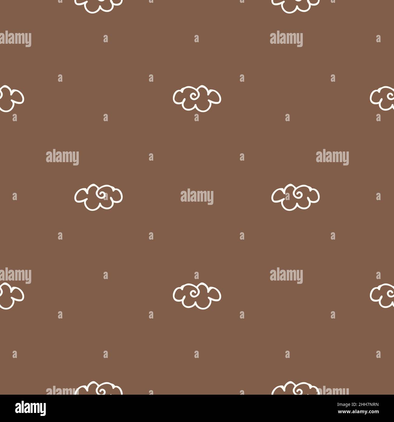 Gender neutral cloud seamless vector background. Simple whimsical sky ...