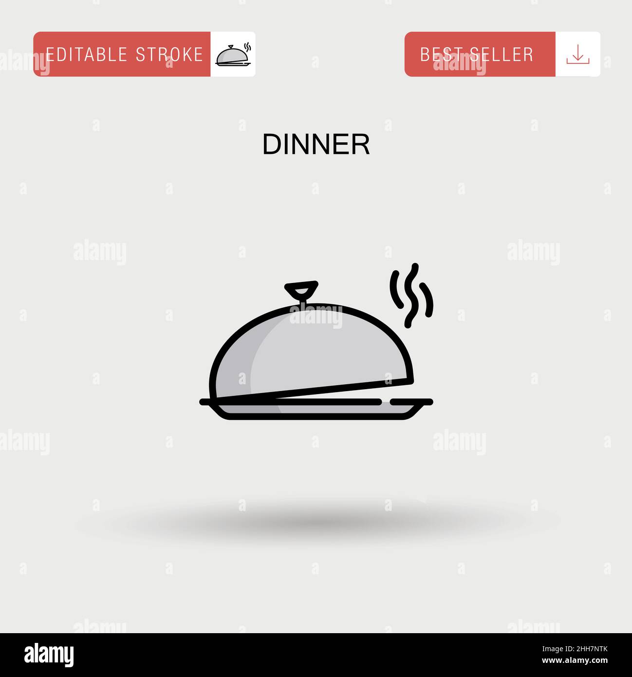 Dinner Simple vector icon Stock Vector Image & Art - Alamy