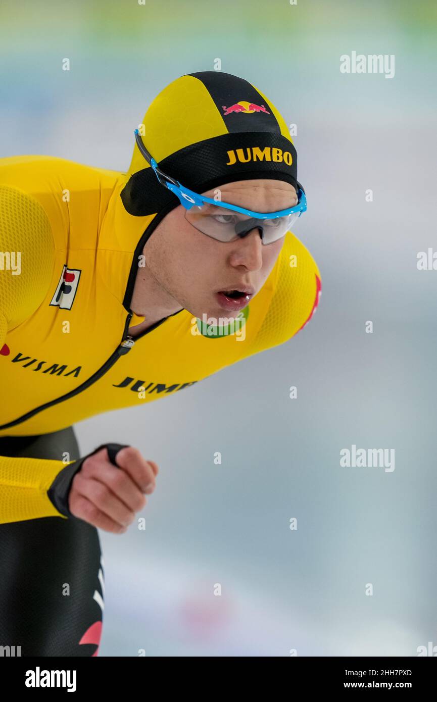 HEERENVEEN, NETHERLANDS - JANUARY 23: Marcel Bosker of team Jumbo Visma ...
