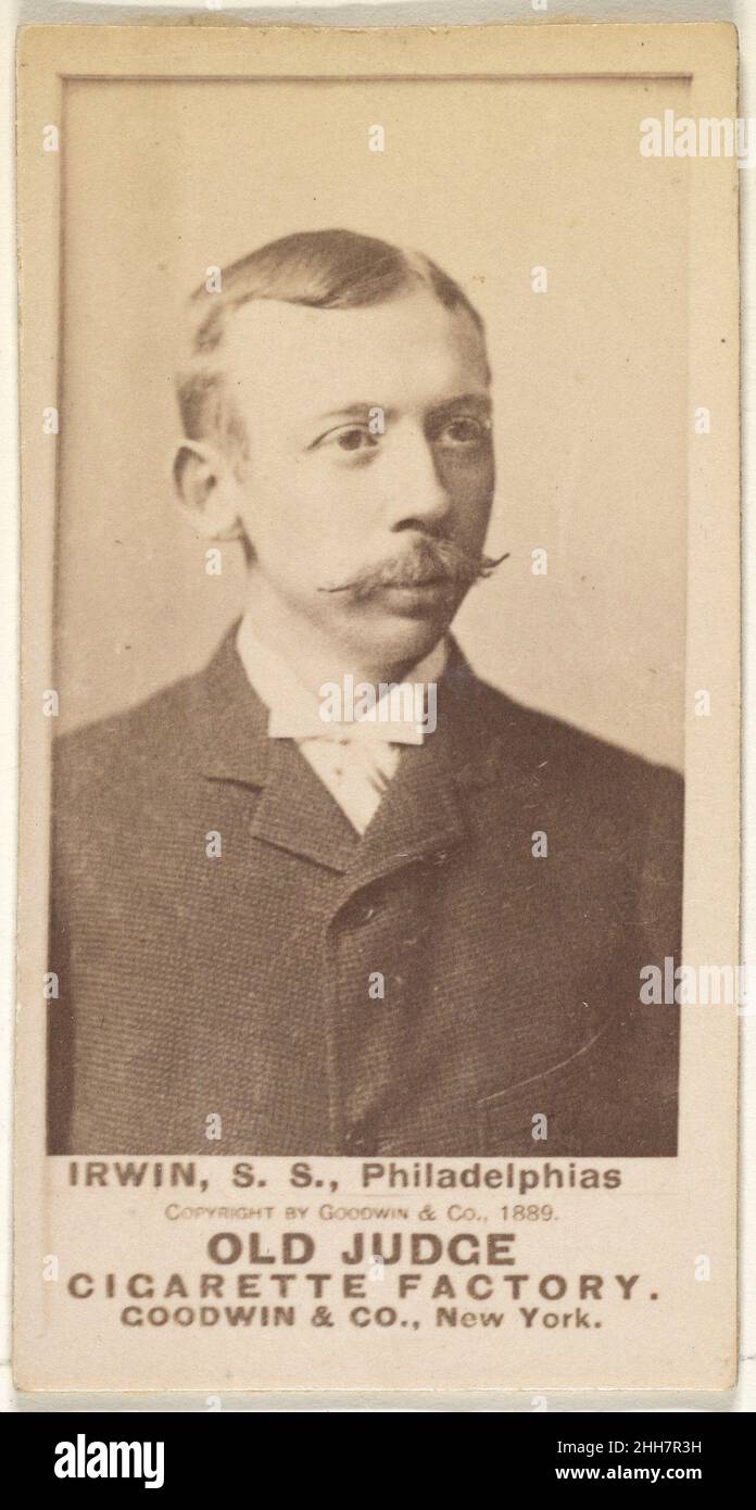 Arthur Albert "Doc" Irwin, Shortstop, Philadelphia, from the Old Judge ...