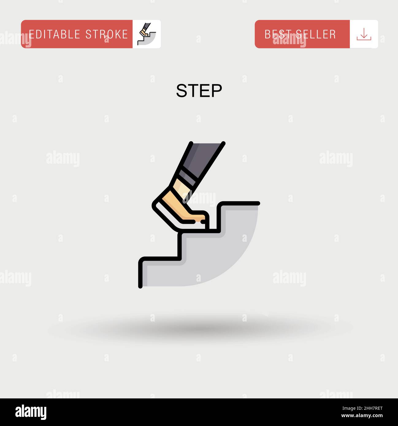 Step Simple vector icon Stock Vector Image & Art - Alamy