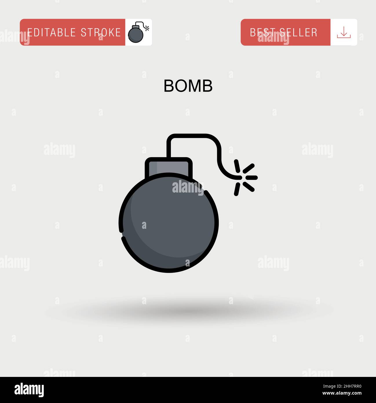 Bomb Simple vector icon Stock Vector Image & Art - Alamy