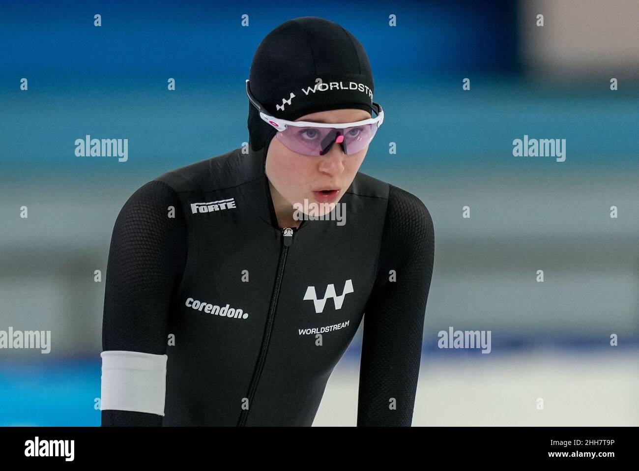 HEERENVEEN, NETHERLANDS - JANUARY 23: Merel Conijn of team Worldstream ...