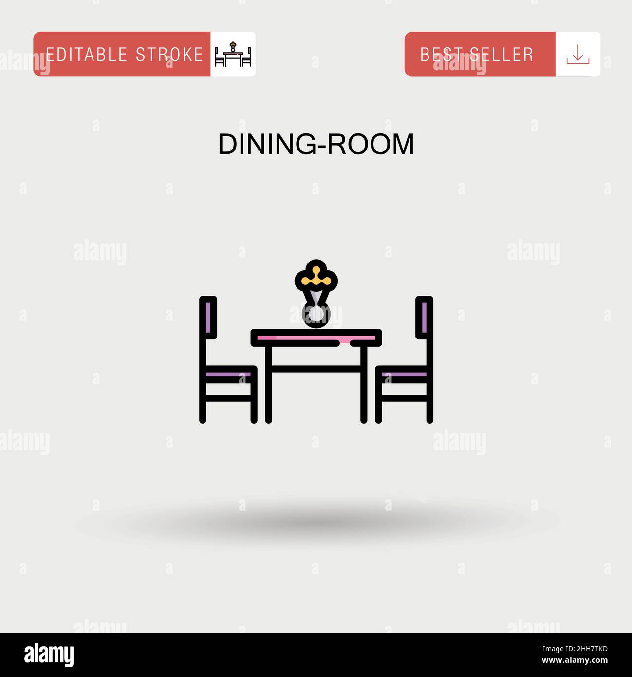 Dining-room Simple vector icon Stock Vector Image & Art - Alamy