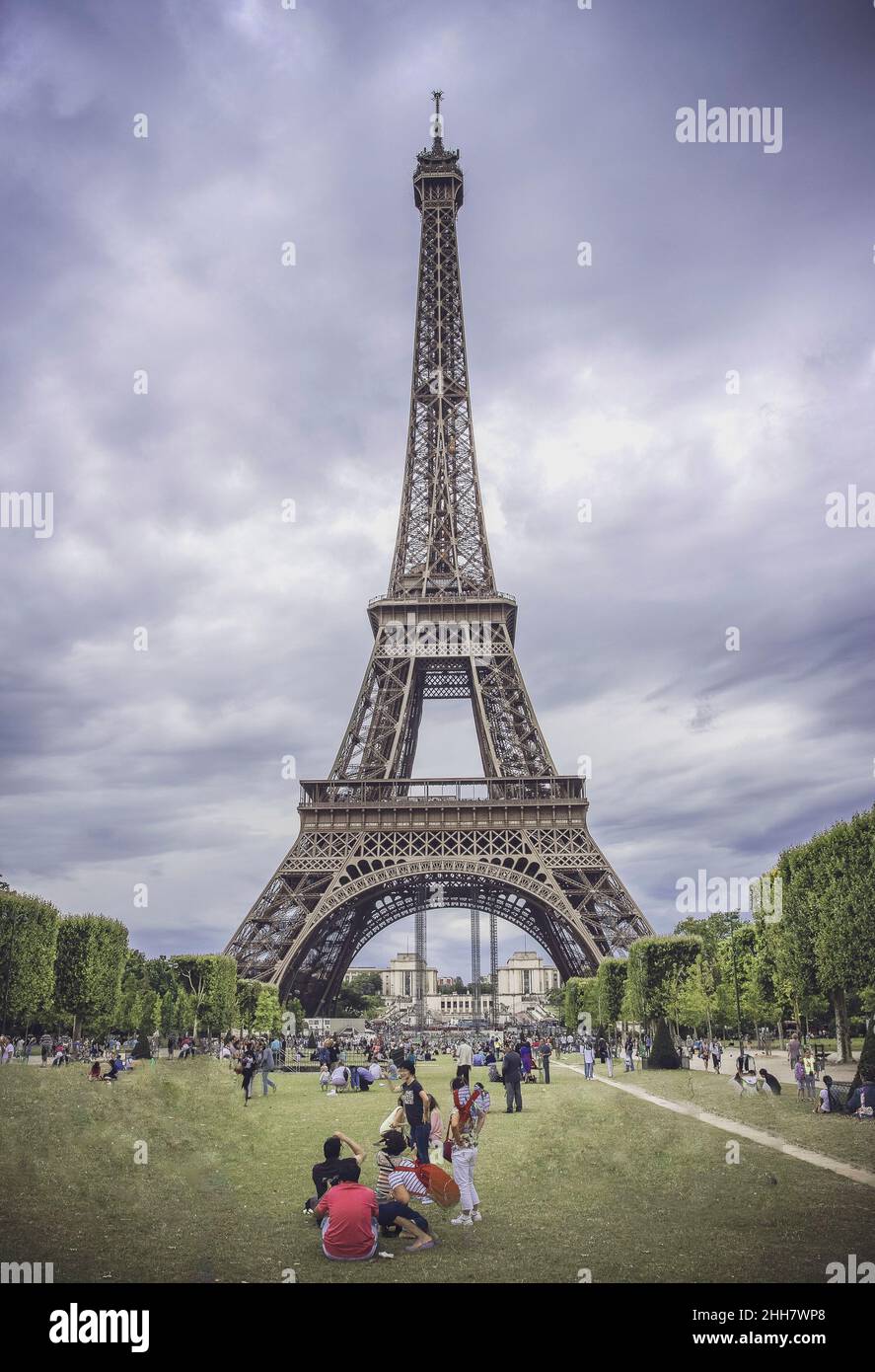 Eiffel Tower, low angle view. France, Paris Stock Photo - Alamy