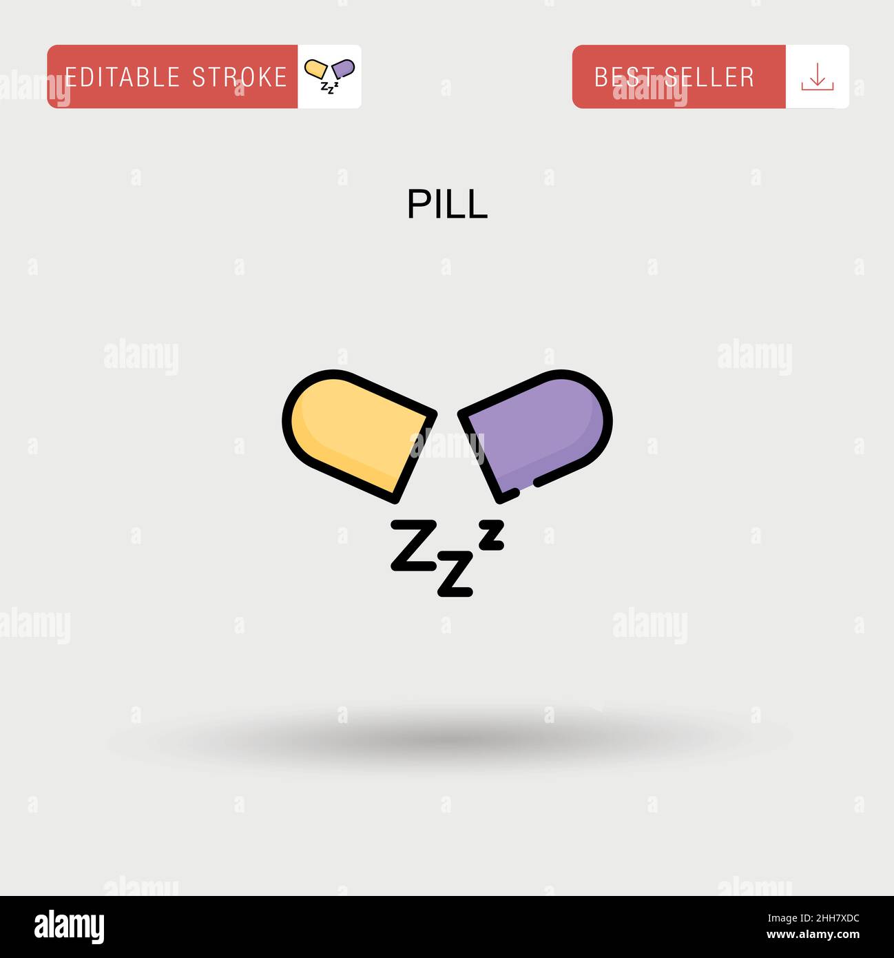 Pill Simple vector icon Stock Vector Image & Art - Alamy