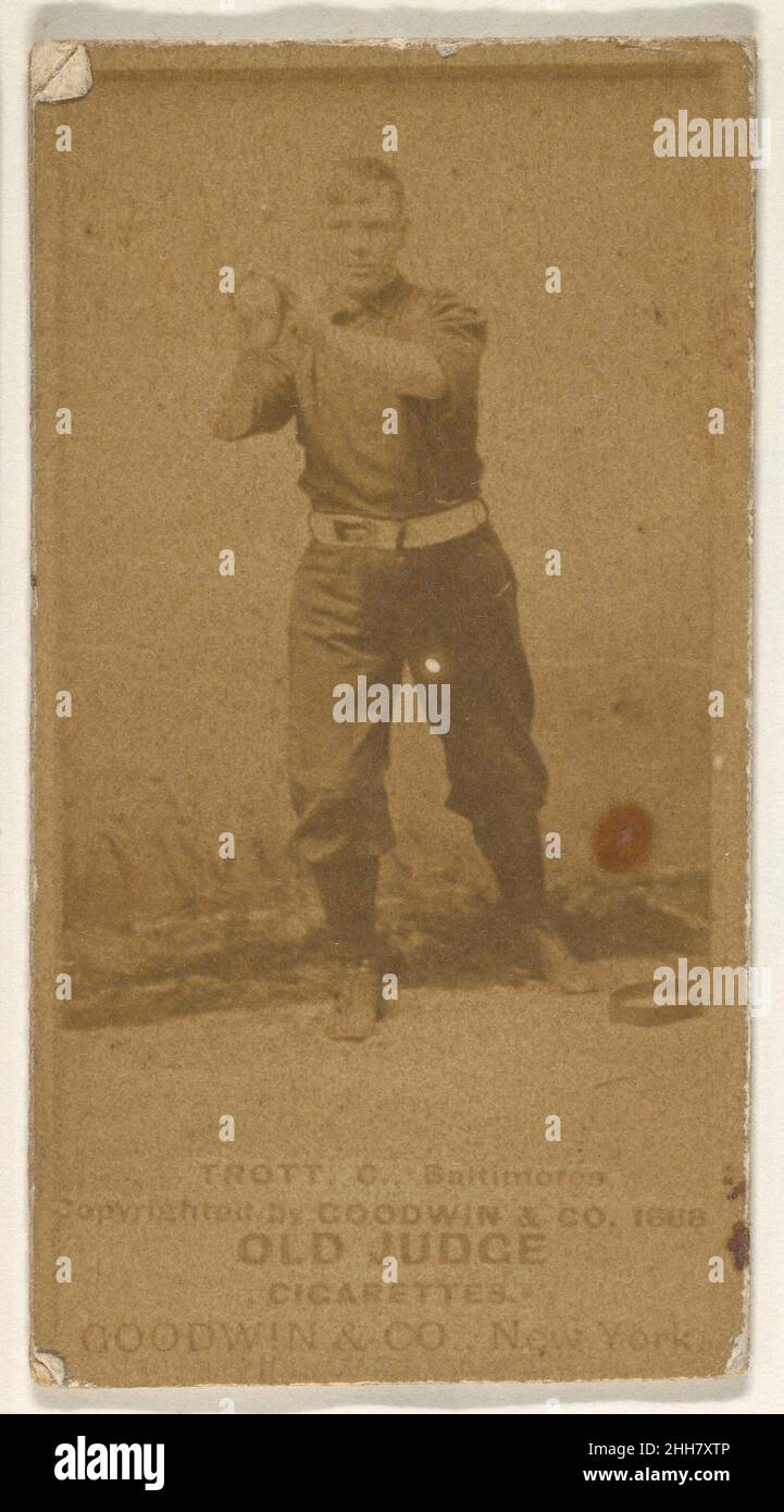 Trott, Catcher, Baltimore Orioles, from the Old Judge series (N172) for ...