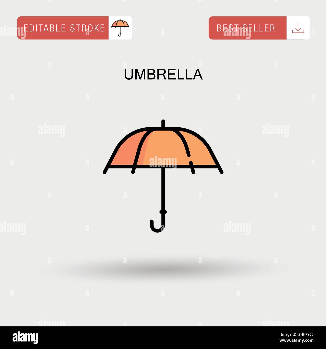 Umbrella Simple vector icon Stock Vector Image & Art - Alamy