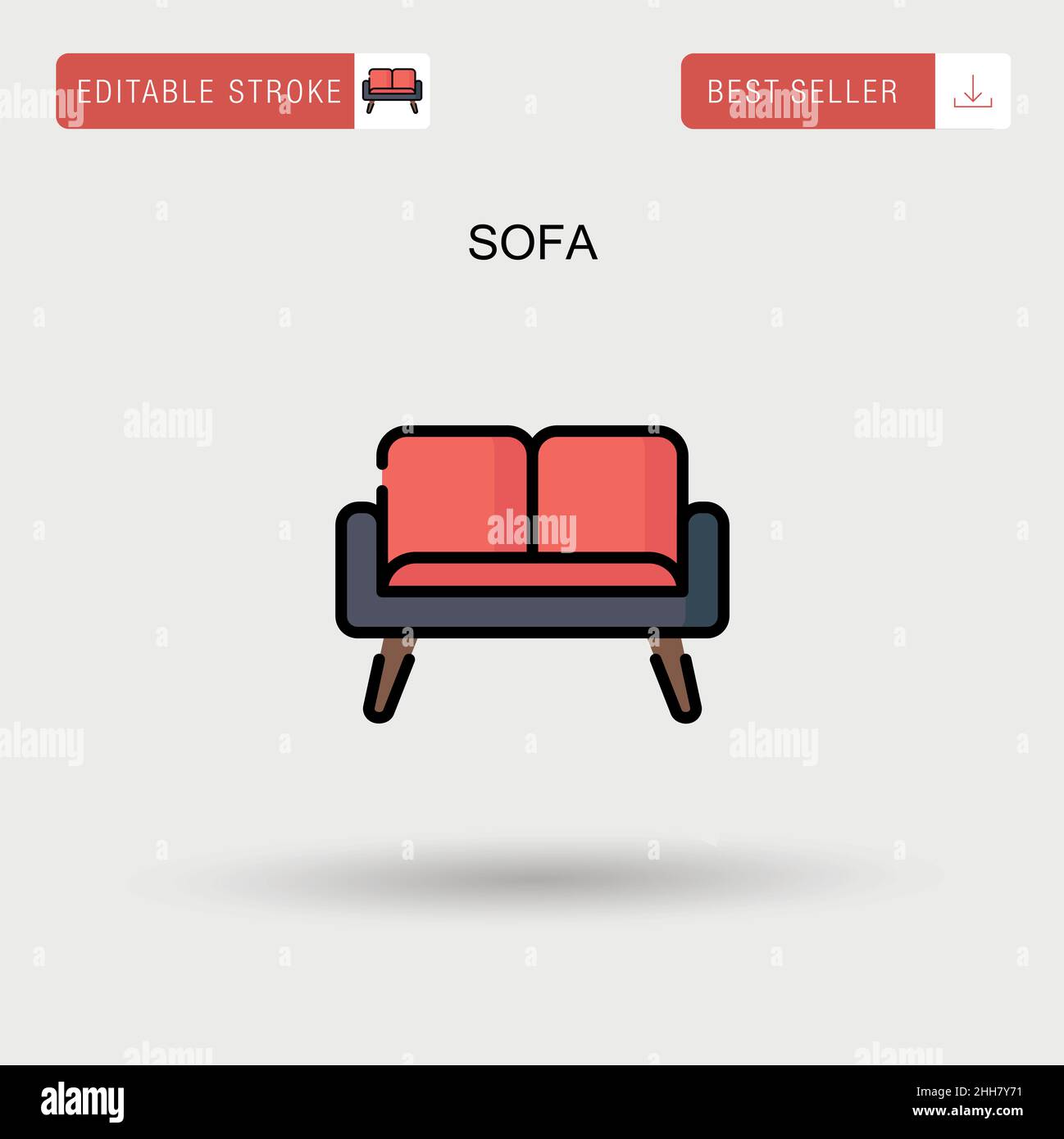Sofa Simple vector icon Stock Vector Image & Art - Alamy