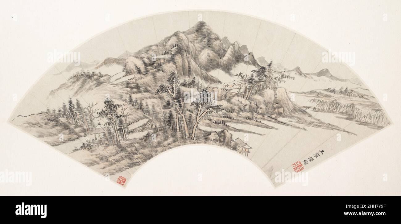 Landscape dated 1788 Wang Chen Chinese. Landscape. Wang Chen (Chinese ...