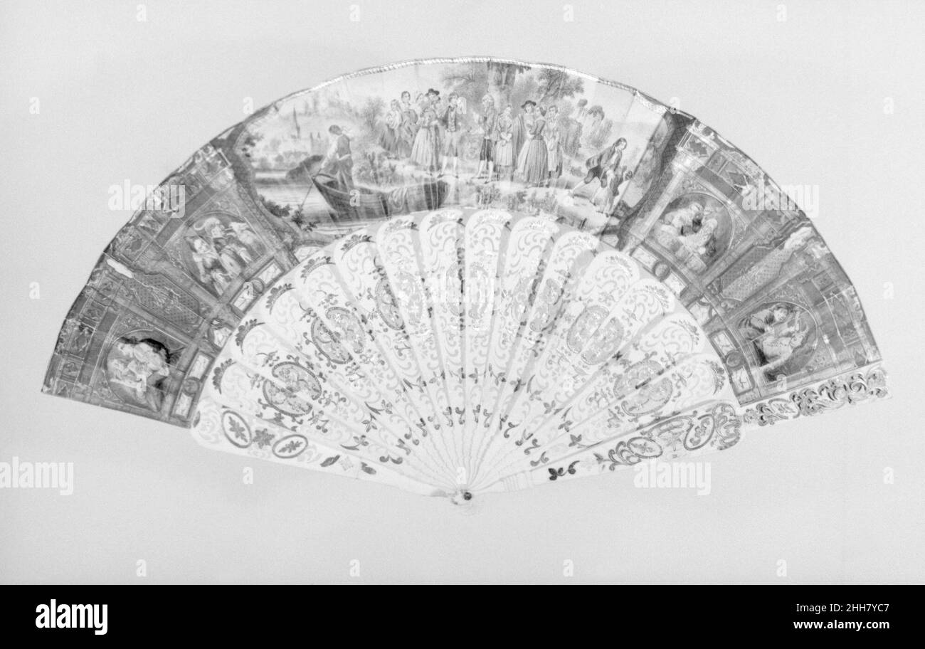 Fan mid-19th century French. Fan 209781 Stock Photo - Alamy