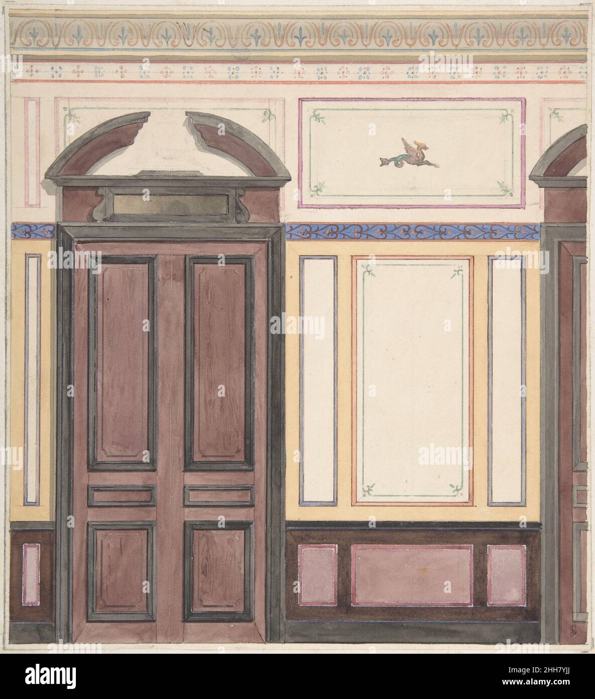 Design for Wall Paneling, Deepdene, Dorking, Surrey 1875–79 Jules ...