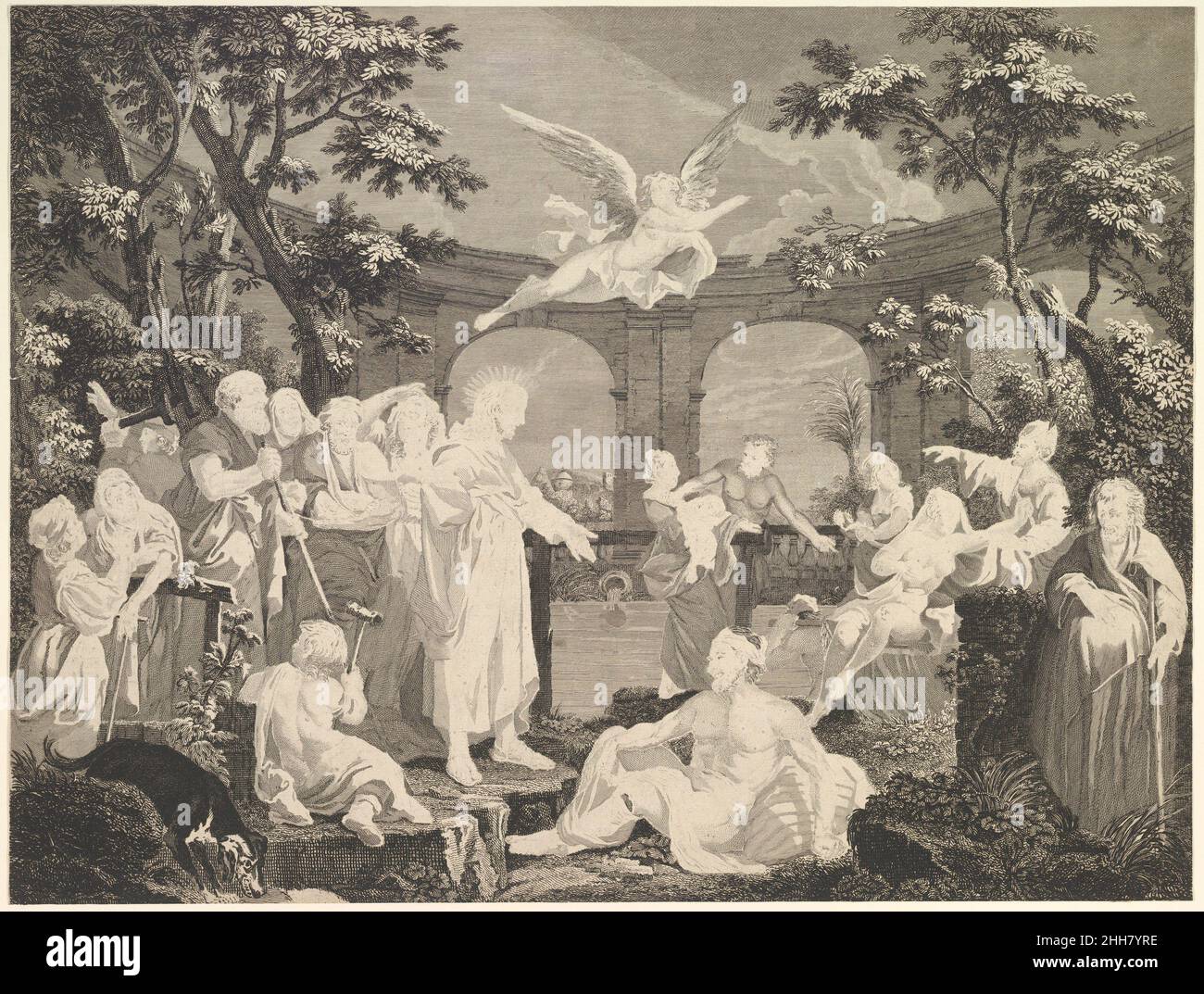 The Pool of Bethesda (St. John, Chapter 5) ca. 1772 Simon Francis ...