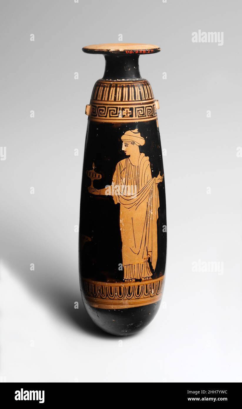 Terracotta alabastron (perfume vase) ca. 440 B.C. Attributed to the ...