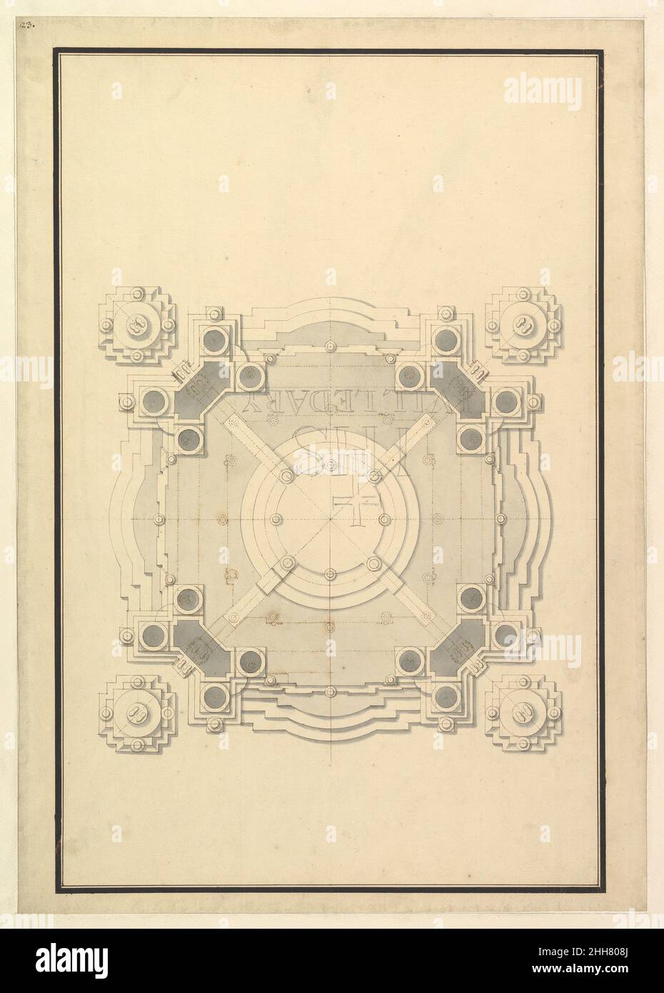 Ground Plan for a Catafalque for Louis, Dauphin of France, d. 1711 ca ...