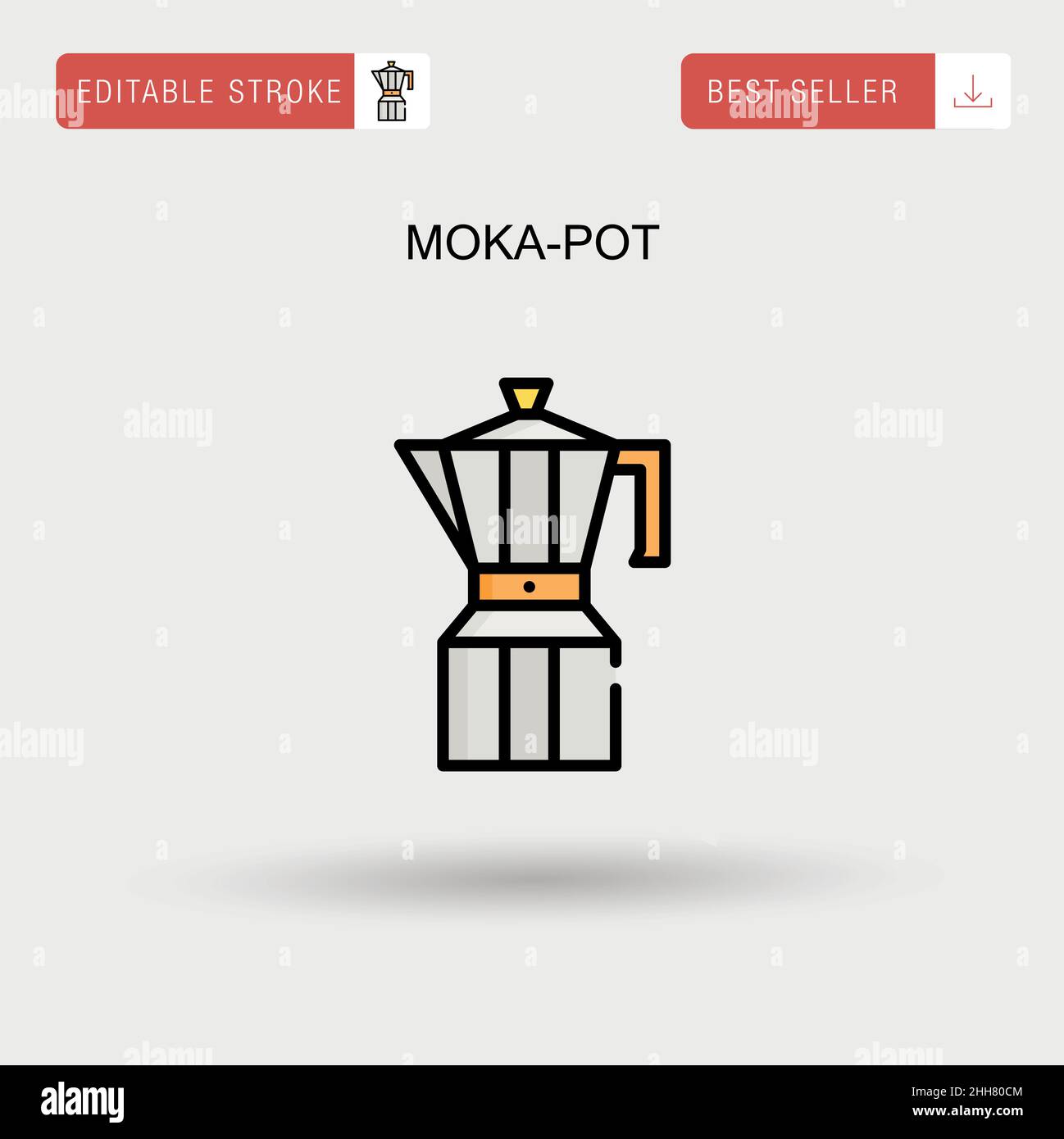 Morning coffee moka pot Stock Vector Images - Alamy