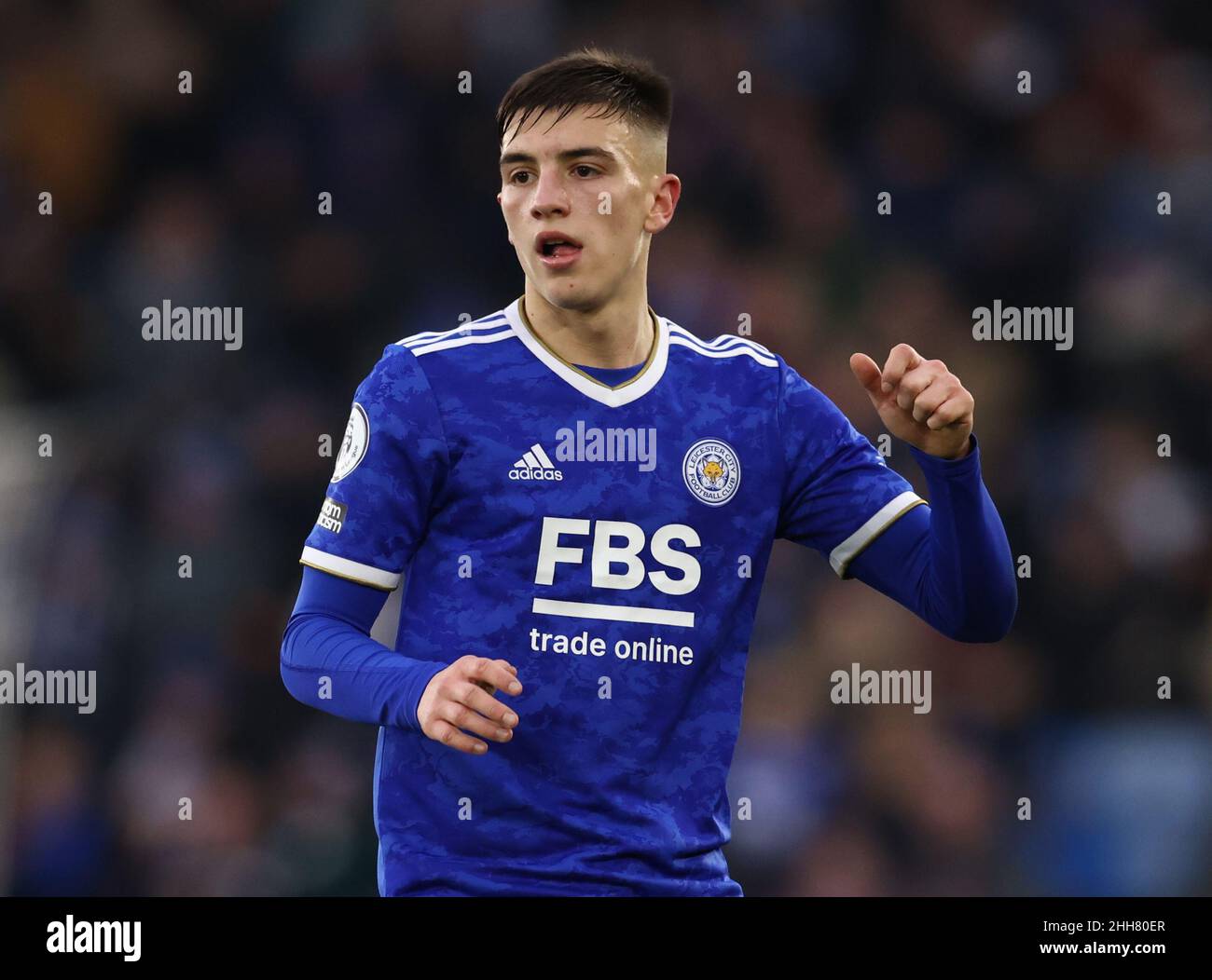 Leicester, UK. 23rd Jan, 2022. Luke Thomas of Leicester City during the ...