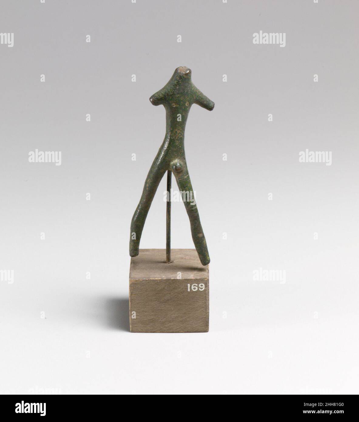 Statuette of a striding man 6th century B.C. Etruscan A fighting ...