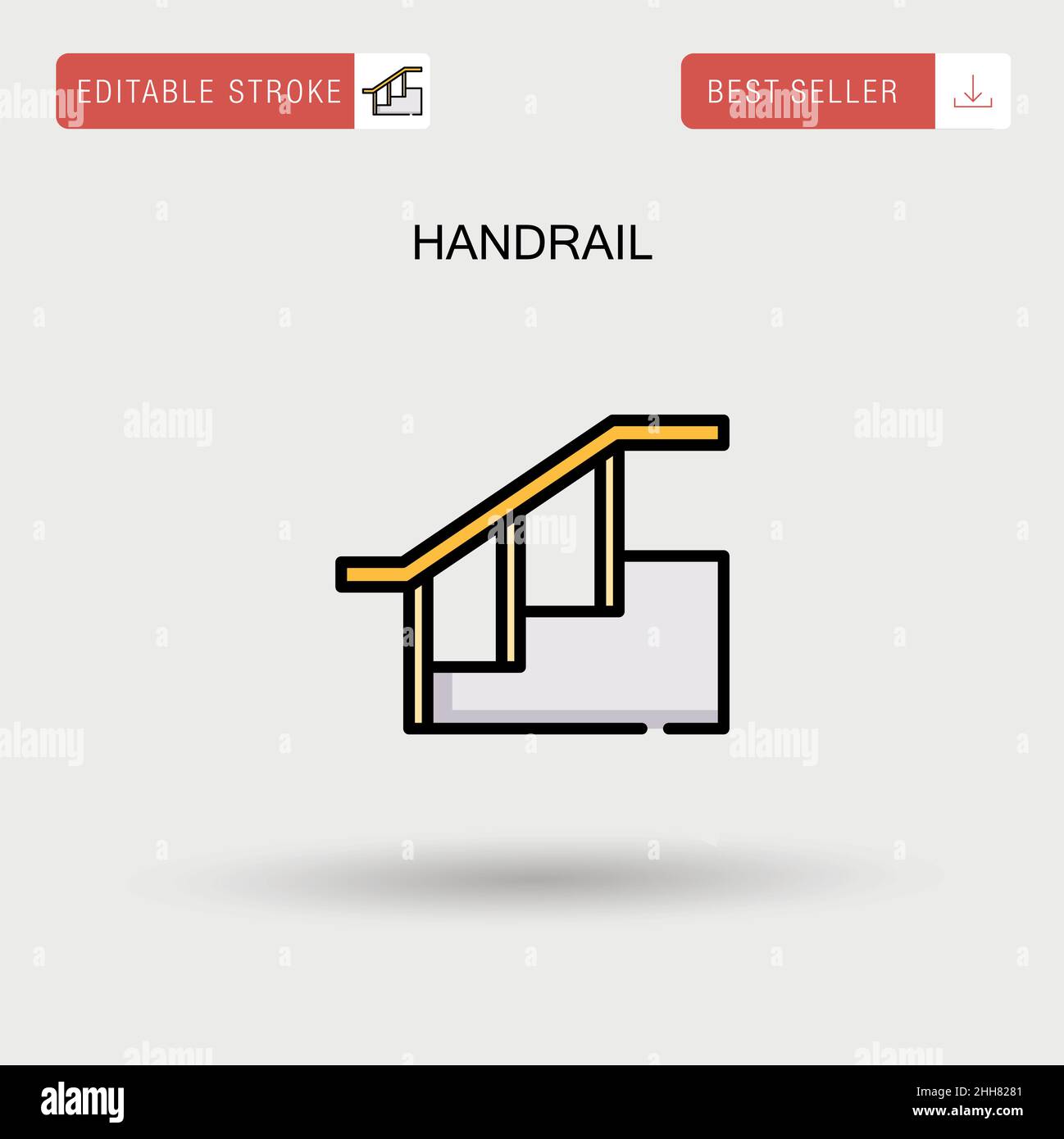 Handrail Simple vector icon Stock Vector Image & Art - Alamy
