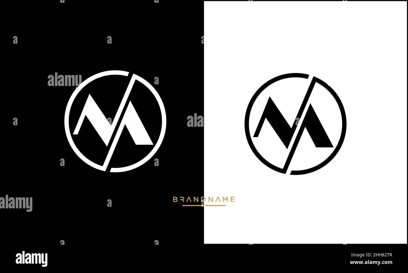 NA, AN, N, A abstract Letters Logo Emblem Monogram Stock Vector Image ...