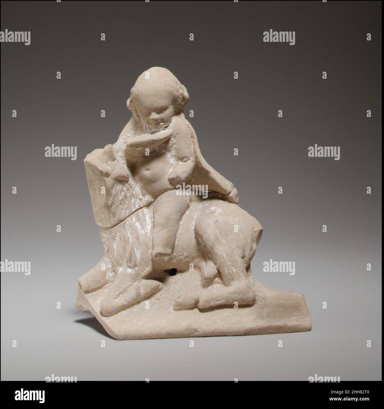 Eros riding a goat 3rd century B.C. or later Cypriot The figurine is ...