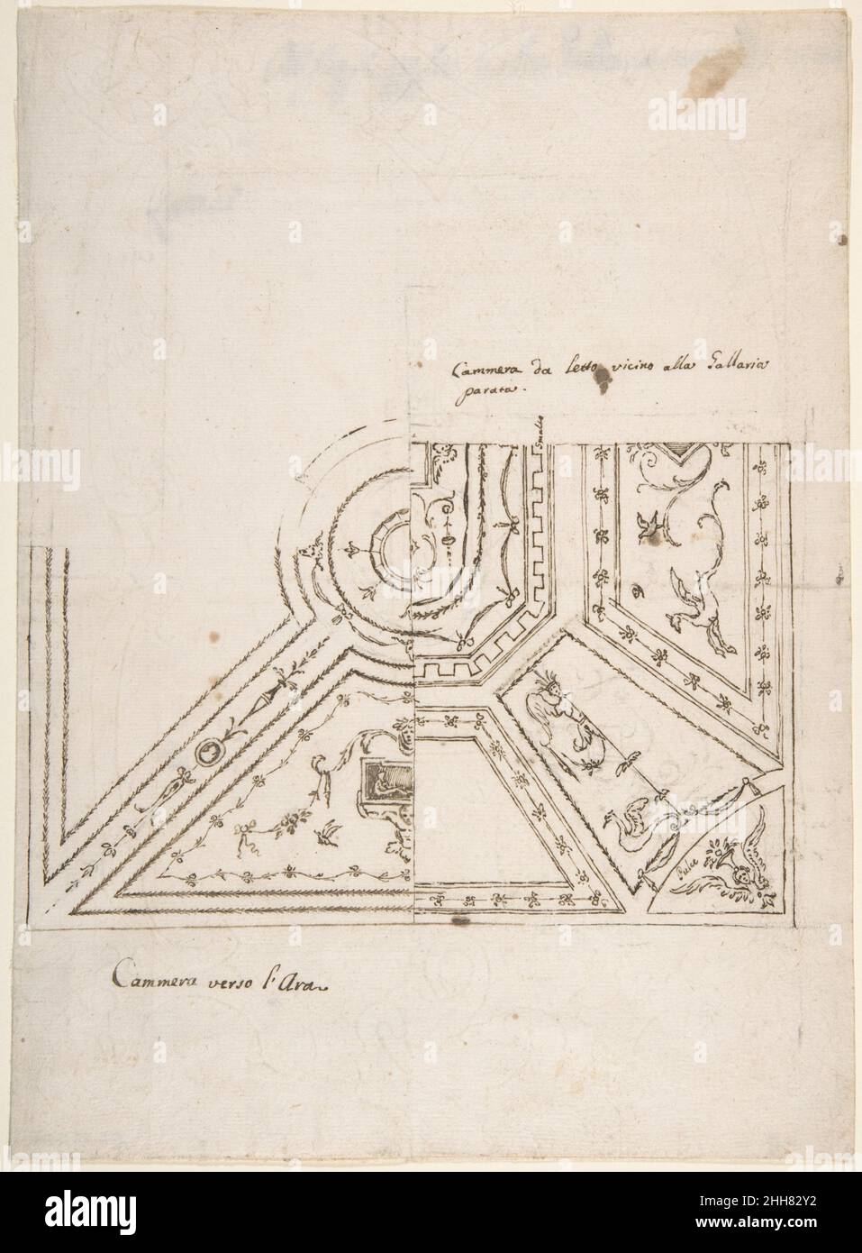 Two Arabesque Designs for Ceilings 18th century Anonymous, Italian ...