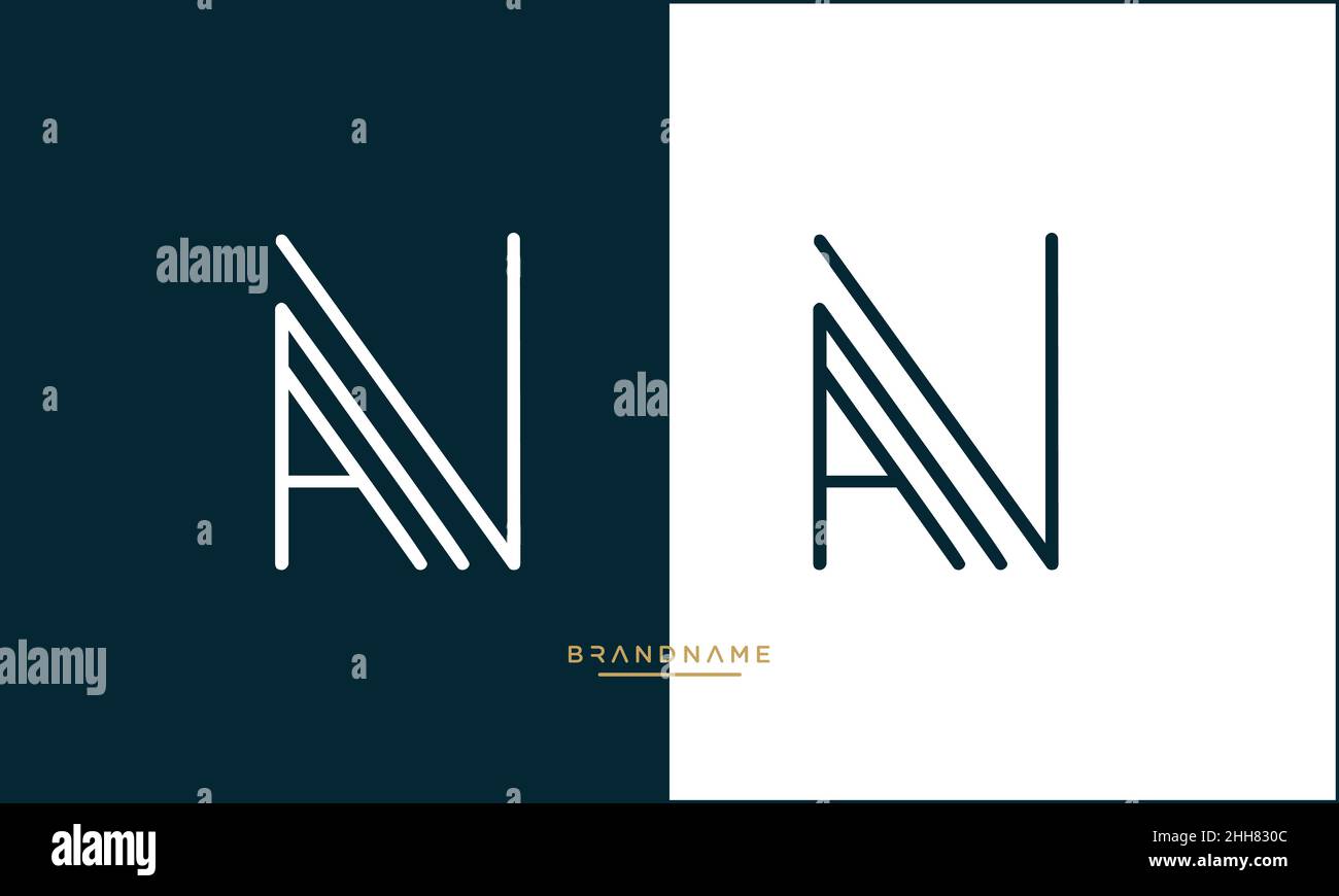 NA, AN, N, A abstract Letters Logo Emblem Monogram Stock Vector Image ...
