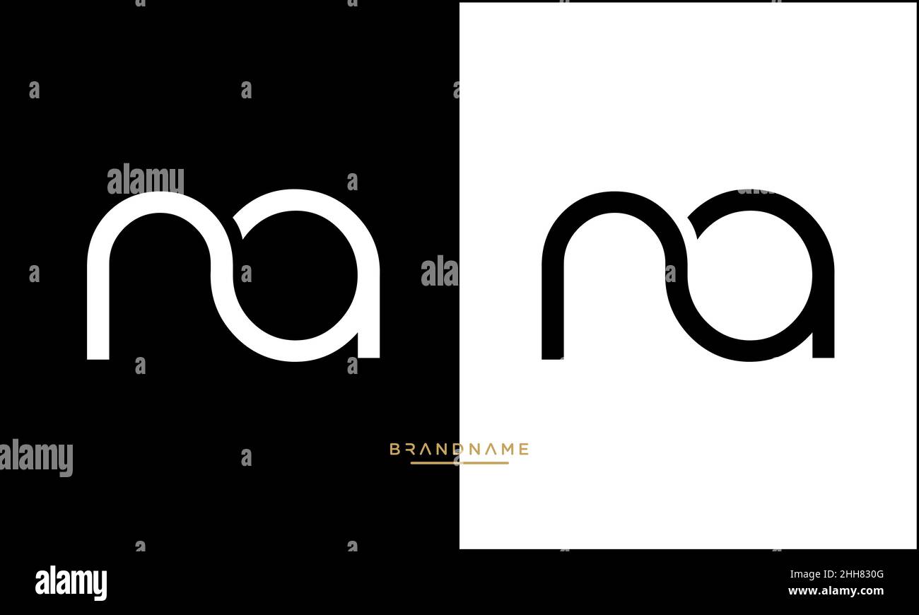 NA, AN, N, A abstract Letters Logo Emblem Monogram Stock Vector Image ...