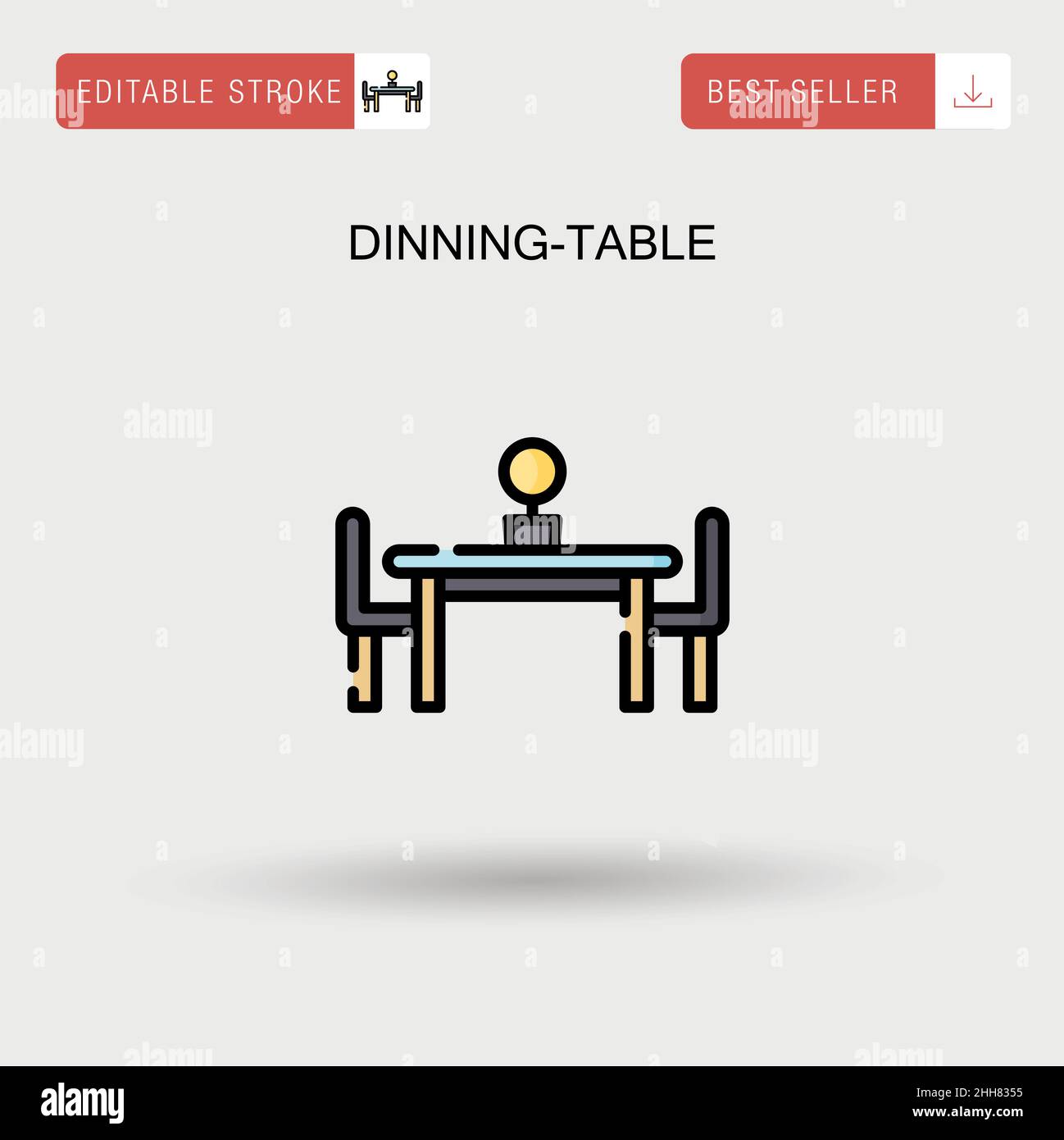 Dinning-table Simple vector icon Stock Vector Image & Art - Alamy