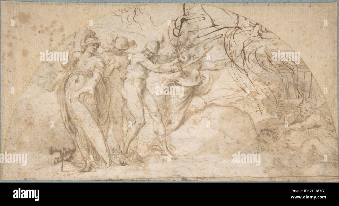 Perseus Beheading Medusa (recto); Studies of a Child and Ornament ...
