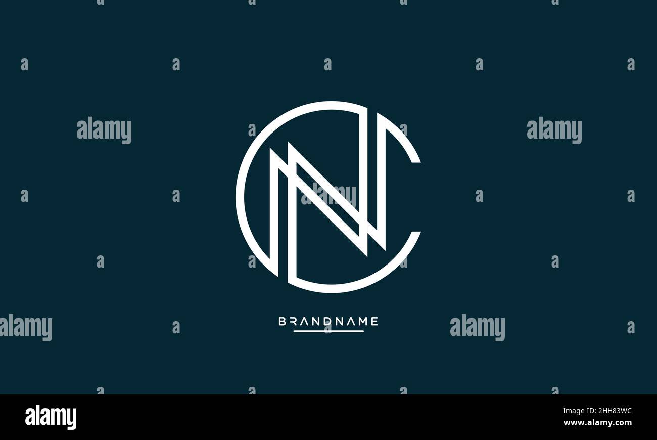 NC, CN, N, C Abstract Letters Logo Emblem Monogram Stock Vector Image ...
