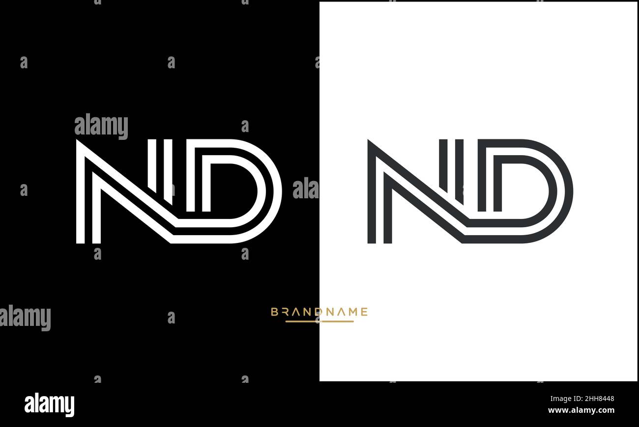 Alphabet letter icon logo ND or DN Monogram Stock Vector Image & Art ...