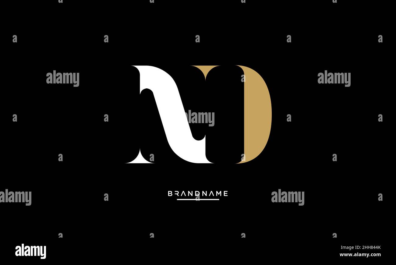 Alphabet letter icon logo ND or DN Monogram Stock Vector Image & Art ...